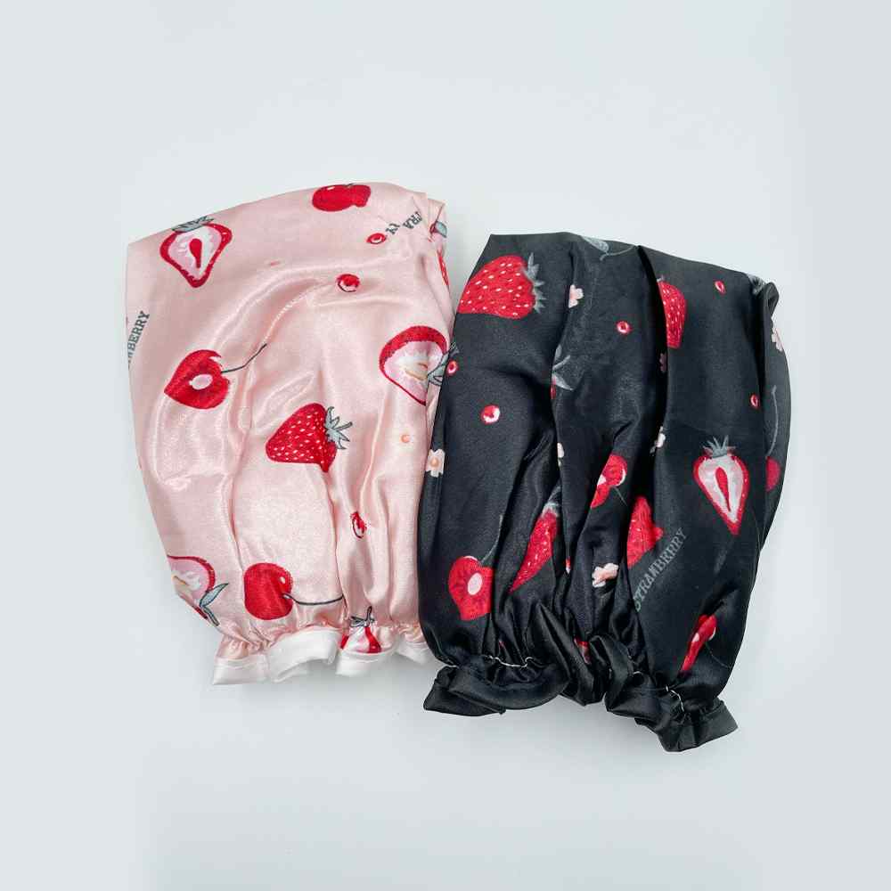 HB&Co Flower and Strawberry Shower Cap Assorted