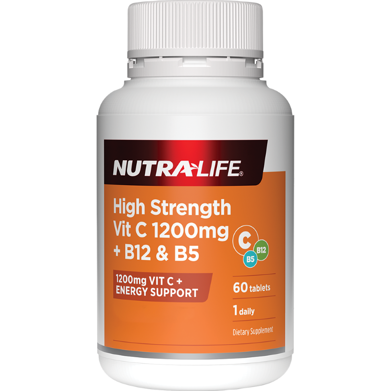 Nutra-Life Vit C + B12 + B5 60 tabs