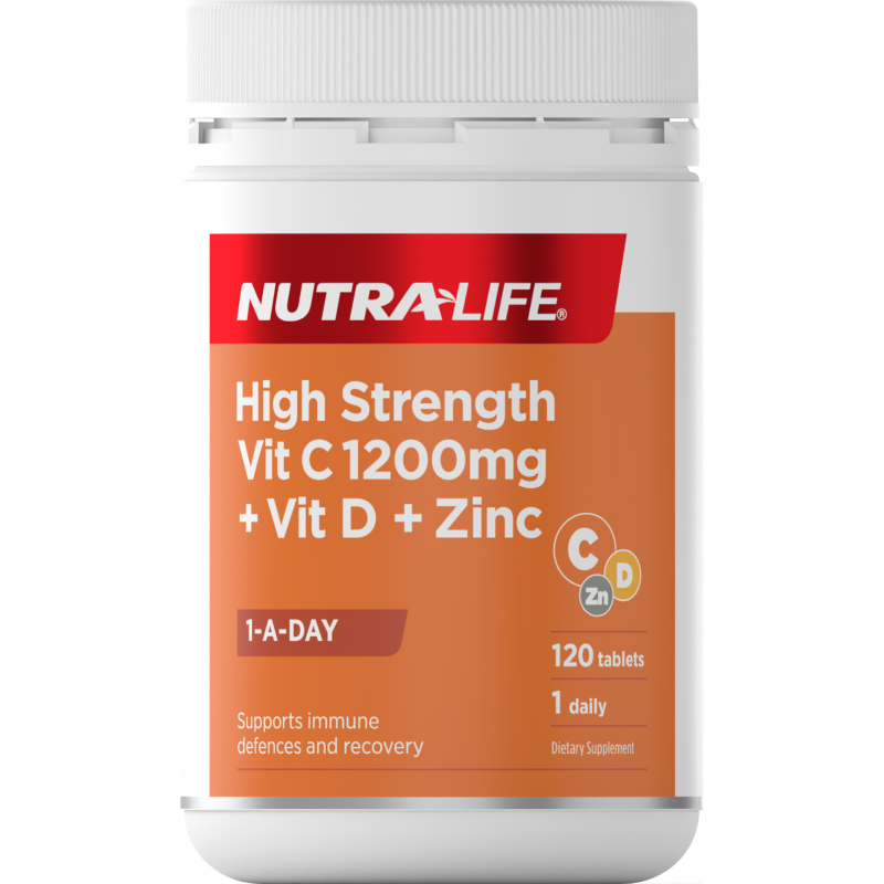 Nutra Life Vit C 1200 C+Zinc+D 120tabs