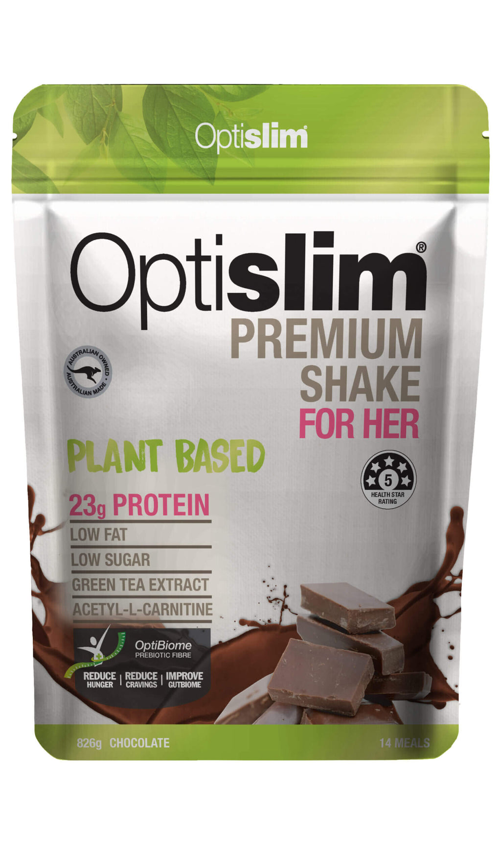 Optislim For Her Plant Based Chocolate 826g