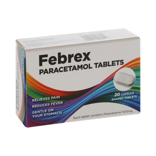 Febrex Paracetamol 500 mg 20 Pack