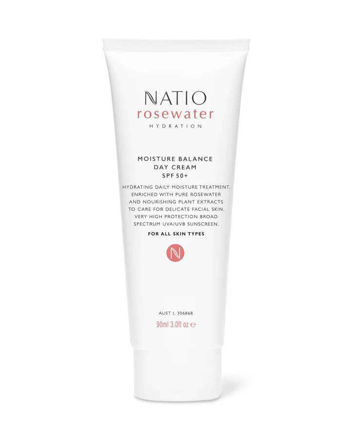 Natio Rosewater Moisture Balance Day Cream SPF50+ 90ml
